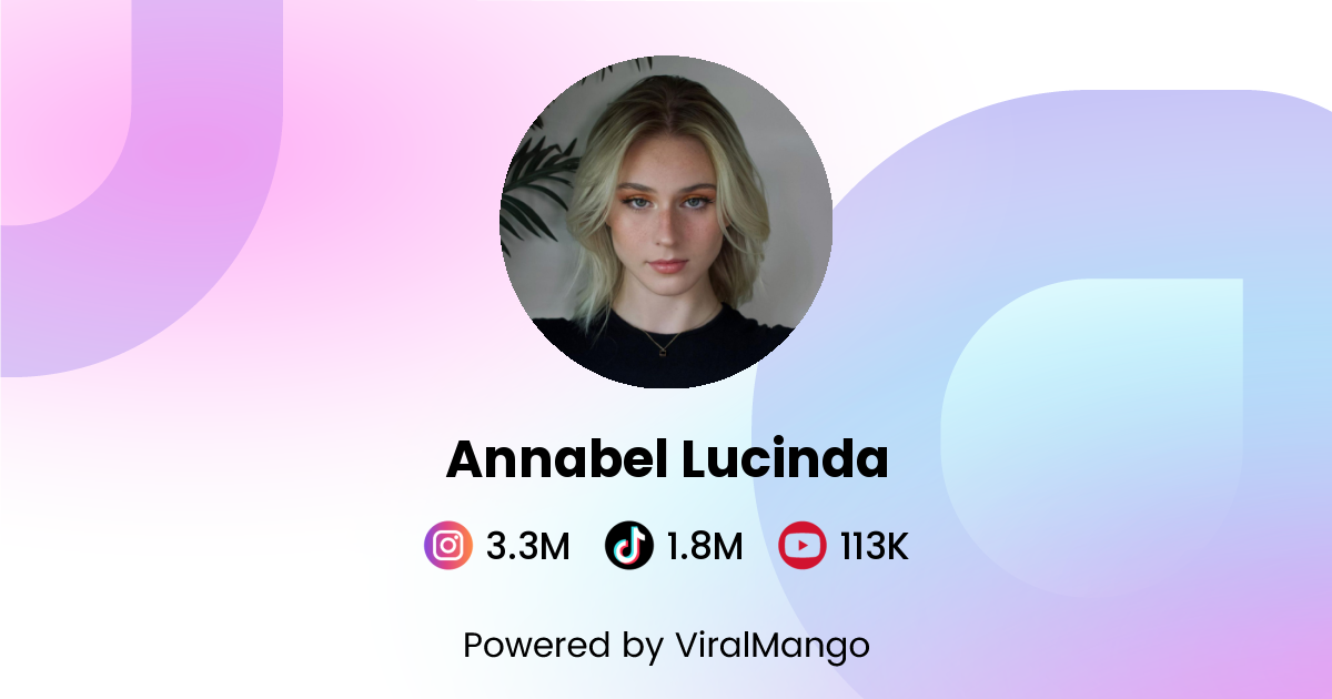 Annabel Lucinda Instagram and TikTok Influencer Media Kit - ViralMango