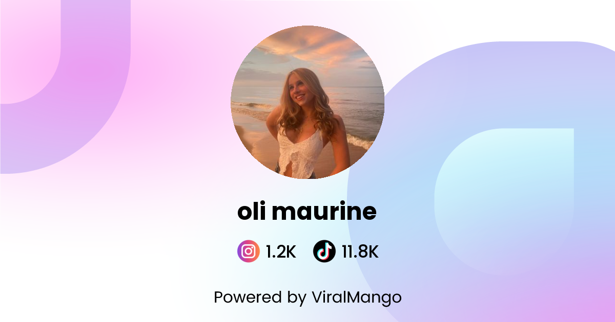oli maurine Instagram and TikTok Influencer Media Kit - ViralMango